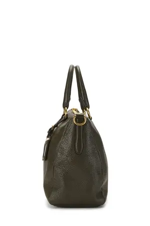 Prada Vitello Daino Convertible Bauletto Handbag - Green