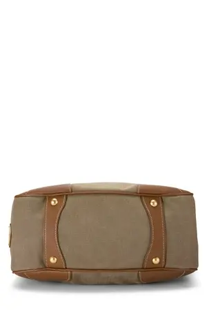 Prada Logo Canvas Tote - Brown