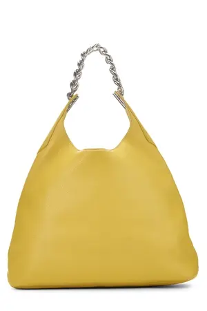 Prada Vitello Daino Chain Hobo - Yellow
