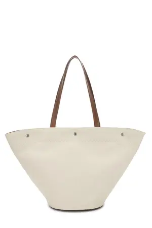 Saint Laurent Linen Rive Gauche Bucket Tote