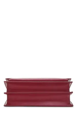 Saint Laurent Calfskin Leather Sunset Shoulder Bag - Red