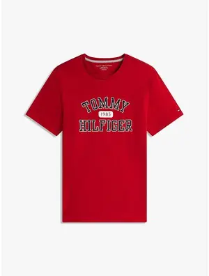 Tommy Hilfiger Tommy Varsity Logo T-shirt - Medium Red