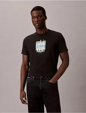 Calvin Klein Modern Graphic Logo Tee - Black