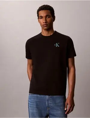 Calvin Klein Brushstroke Monologo Graphic T-shirt - Black