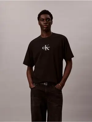 Calvin Klein Monologo Relaxed Tee - Black