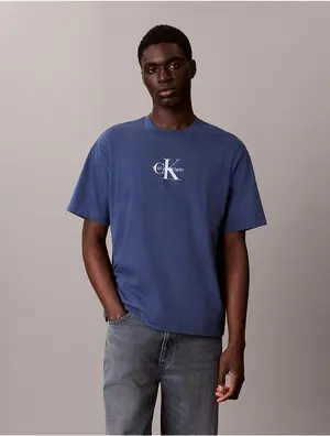 Calvin Klein Monologo Relaxed Tee - Dark Denim