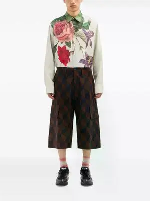 PIERRE-LOUIS MASCIA Dylan Geometric-pattern Cargo Shorts