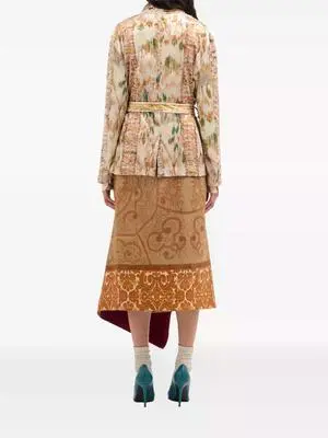 PIERRE-LOUIS MASCIA Ranat Belted Brushstroke-print Blazer