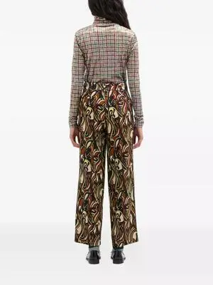 PIERRE-LOUIS MASCIA Beatex Swirling-pattern Wool Trousers
