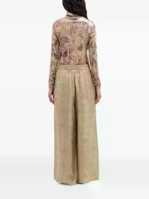 PIERRE-LOUIS MASCIA Aloe Silk Palazzo Pants