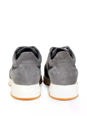 Hogan Logo-patch Panelled Sneakers - Grey