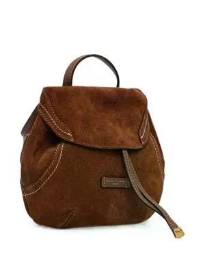 GIANNI CHIARINI Violette Contrast-stitch Suede Backpack