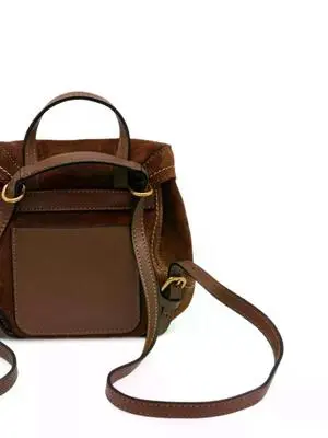 GIANNI CHIARINI Violette Contrast-stitch Suede Backpack