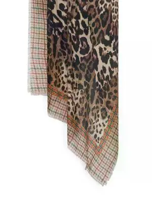 PIERRE-LOUIS MASCIA Euclidex Leopard-print Paisley-pattern Scarf