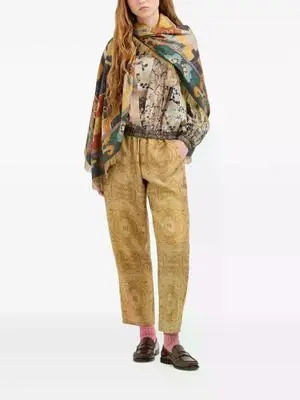 PIERRE-LOUIS MASCIA Aloe Floral-print Silk Blouse - Neutrals