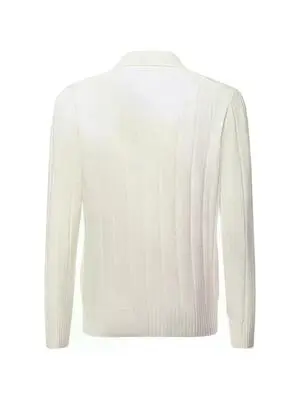 GALIANO Ribbed-knit Sweater - White