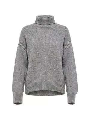 SA SU PHI Cut-out Roll-neck Sweater - Grey