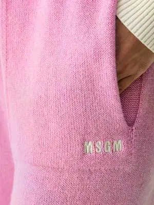 MSGM Logo-embroidered Knitted Track Pants