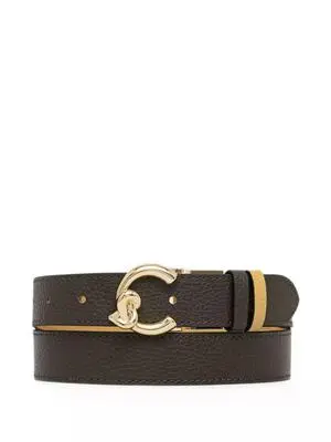 COCCINELLE C-me Logo-buckle Grained Belt - Brown