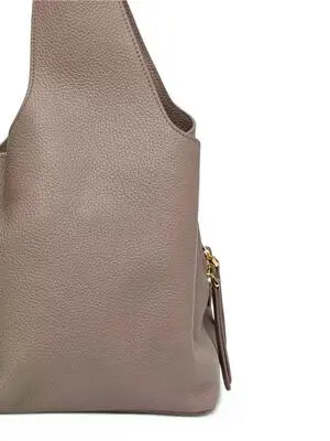 COCCINELLE Grained Leather Tote Bag