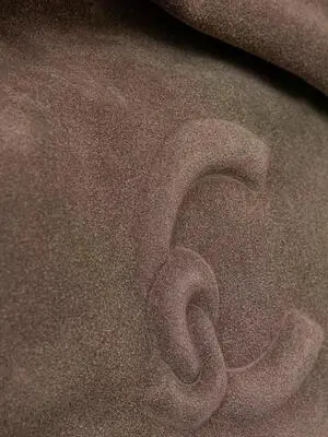COCCINELLE Embossed-logo Suede Tote Bag