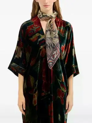 PIERRE-LOUIS MASCIA Cialda Mythical-creature Silk Scarf - Brown