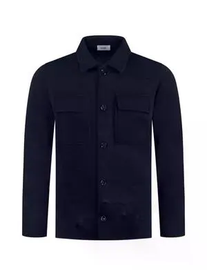 LARDINI Knitted-finish Button-up Cardigan - Blue