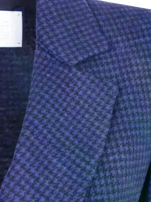 Harris Wharf London Houndstooth-pattern Wool Blazer - Blue