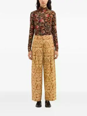 PIERRE-LOUIS MASCIA Beatex Damask-pattern Wool Trousers