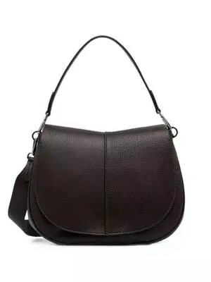 GIANNI CHIARINI Helena Round Grained-leather Shoulder Bag - Brown
