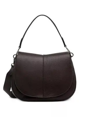 GIANNI CHIARINI Helena Round Grained-leather Shoulder Bag - Brown