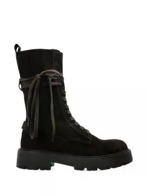 Bogner Riga Suede Combat Boots - Brown
