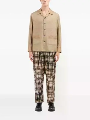 PIERRE-LOUIS MASCIA Aloe Paisley-print Silk Shirt - Neutrals