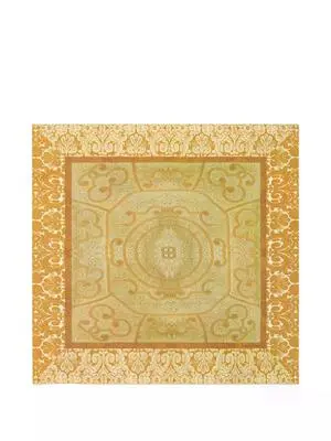 PIERRE-LOUIS MASCIA Cialda Baroque-pattern Silk Scarf - Orange