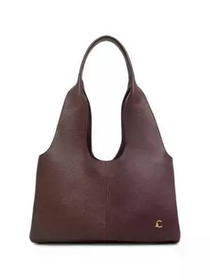 COCCINELLE Large Nell Grained Leather Tote Bag - Brown