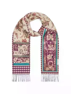 PIERRE-LOUIS MASCIA Aloeuw Floral-print Silk Scarf - Neutrals