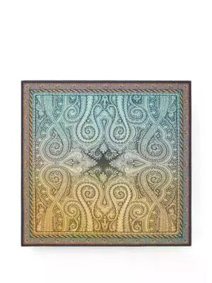 PIERRE-LOUIS MASCIA Cialda Paisley-print Silk Scarf - Green