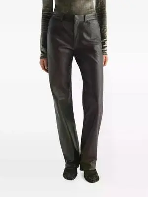 LEMAIRE Straight Pants In Glossy Leather