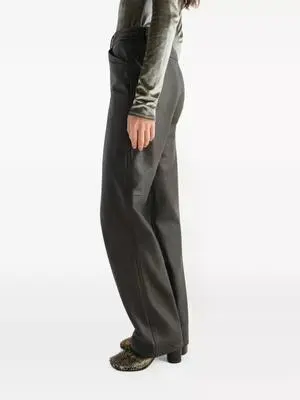 LEMAIRE Straight Pants In Glossy Leather