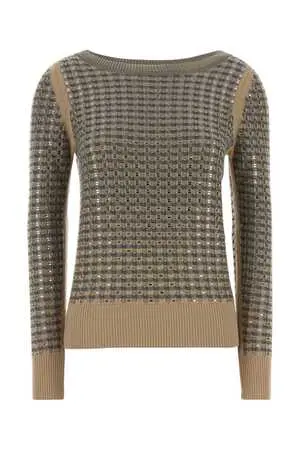 ERMANO SCERVINO Ermanno Scervino Embroidered Wool Blend Sweater - Multicolor