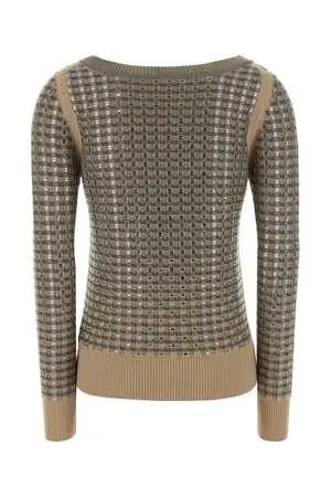 ERMANO SCERVINO Ermanno Scervino Embroidered Wool Blend Sweater