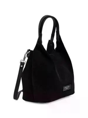 GIANNI CHIARINI Mini Suede Logo-patch Tote Bag