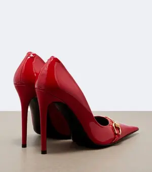 Gucci Donna Horsebit Patent Leather Pumps