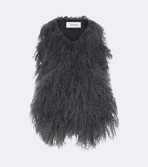 YVES SALOMON Shearling Scarf - Grey