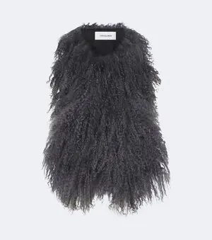 YVES SALOMON Shearling Scarf - Grey