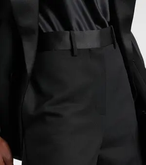 Victoria Beckham High-rise Wool-blend Straight Pants