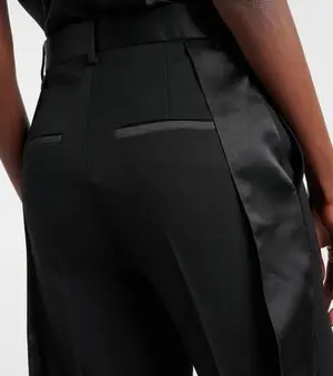 Victoria Beckham High-rise Wool-blend Straight Pants