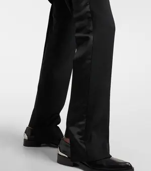 Victoria Beckham High-rise Wool-blend Straight Pants