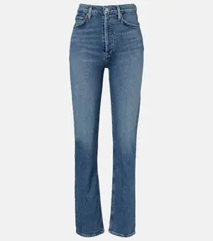 AGOLDE High-rise Straight Jeans - Blue