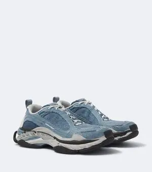 Balenciaga Triple S 2 Denim Sneakers - Blue
